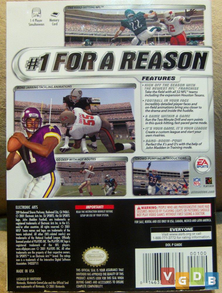 Madden NFL 2002 - VGDB - Vídeo Game Data Base