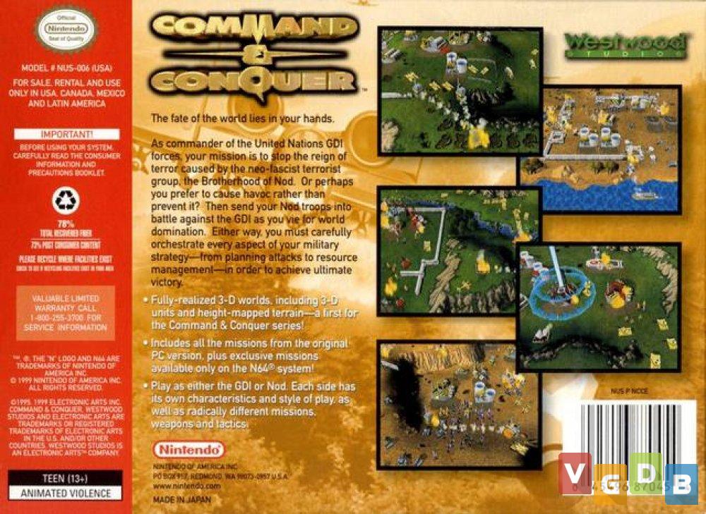 Command & Conquer - VGDB - Vídeo Game Data Base