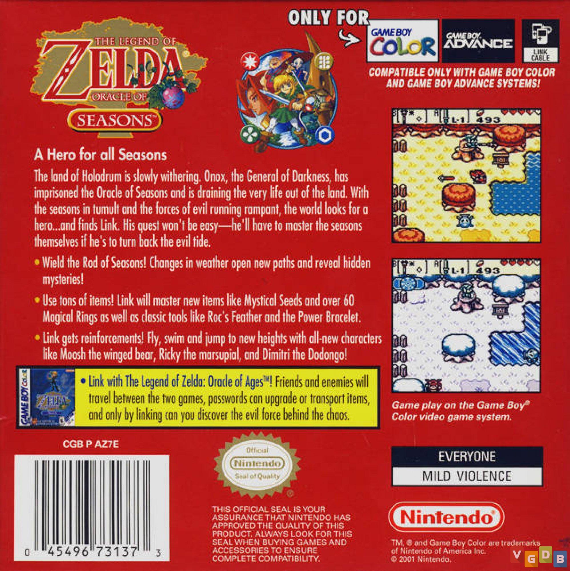 The Legend of Zelda: Oracle of Seasons - VGDB - Vídeo Game Data Base