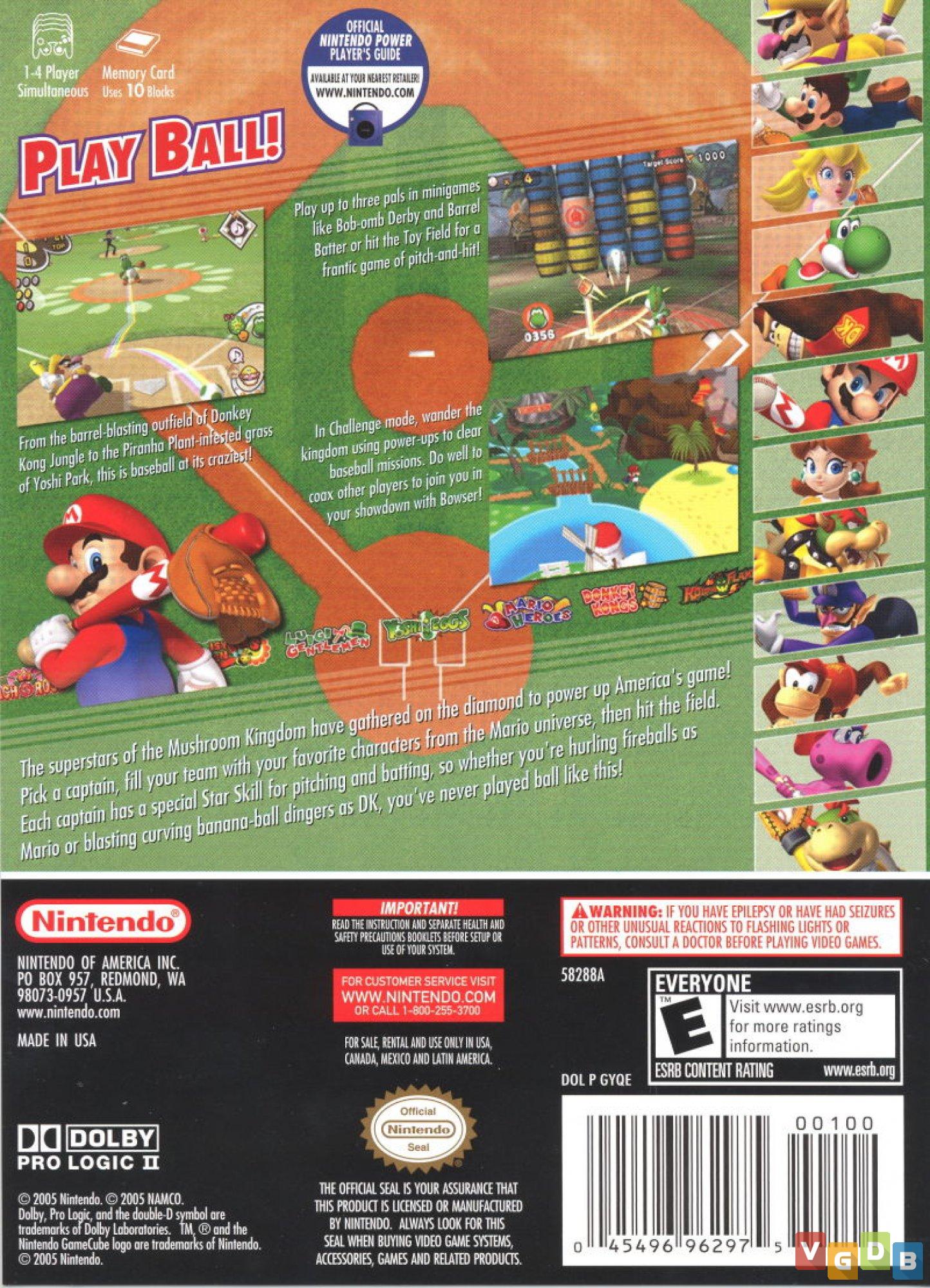 Mario Superstar Baseball - VGDB - Vídeo Game Data Base